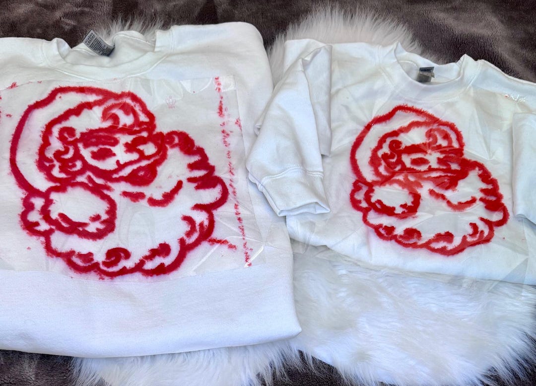 Santa Fluffy Red Patch: Mama and Me Iron-on DIY Applique - Etsy