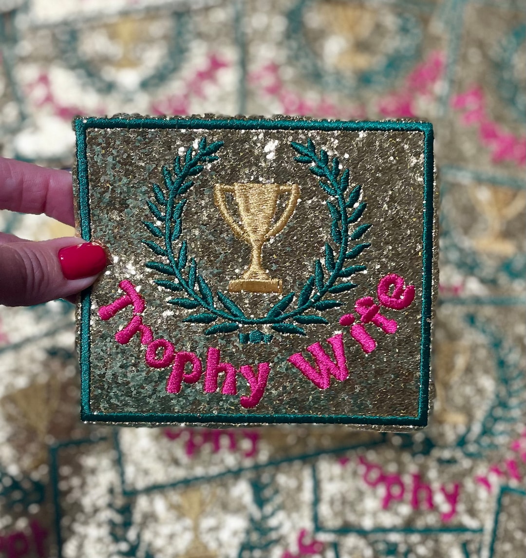 Glitter Trophy Wife Patch: Boujee Iron on Patch (4.5 Inch) - Etsy