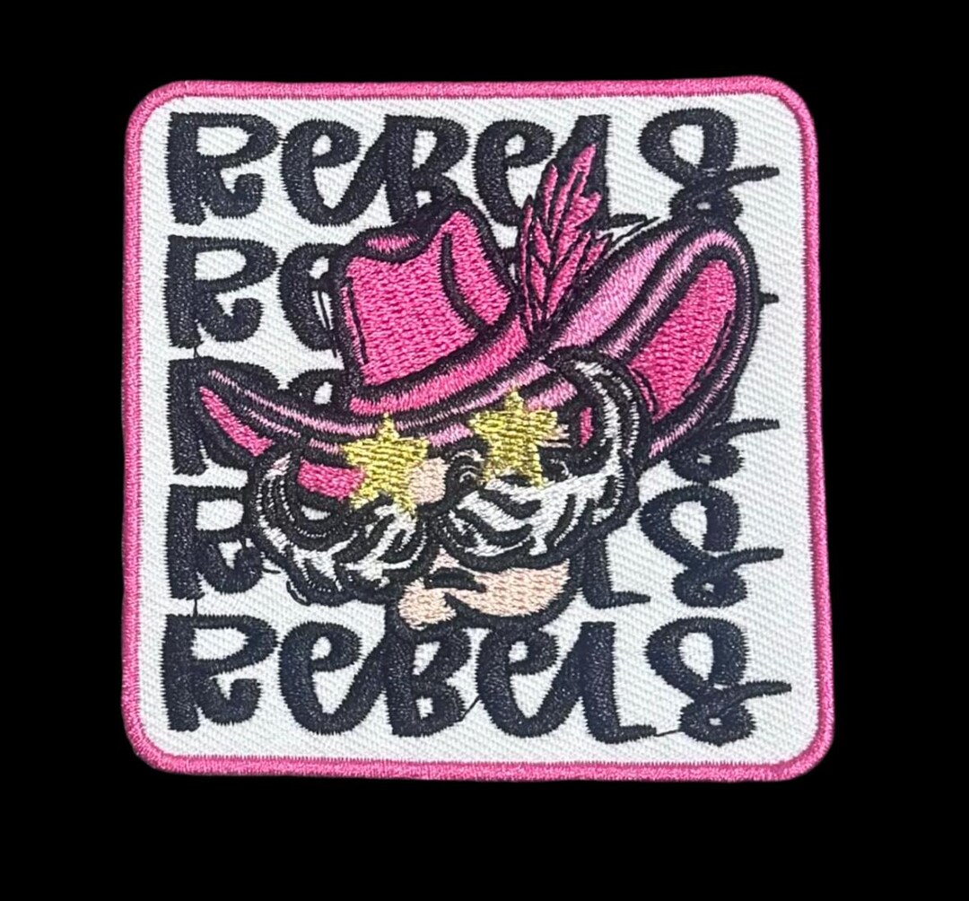 Rebels Patch, Pink Patch, Trucker Hat Patch, Game Day Patch, Preppy ...