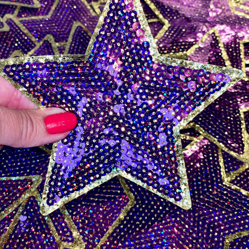 Embroidered Star Patches Gold - Etsy