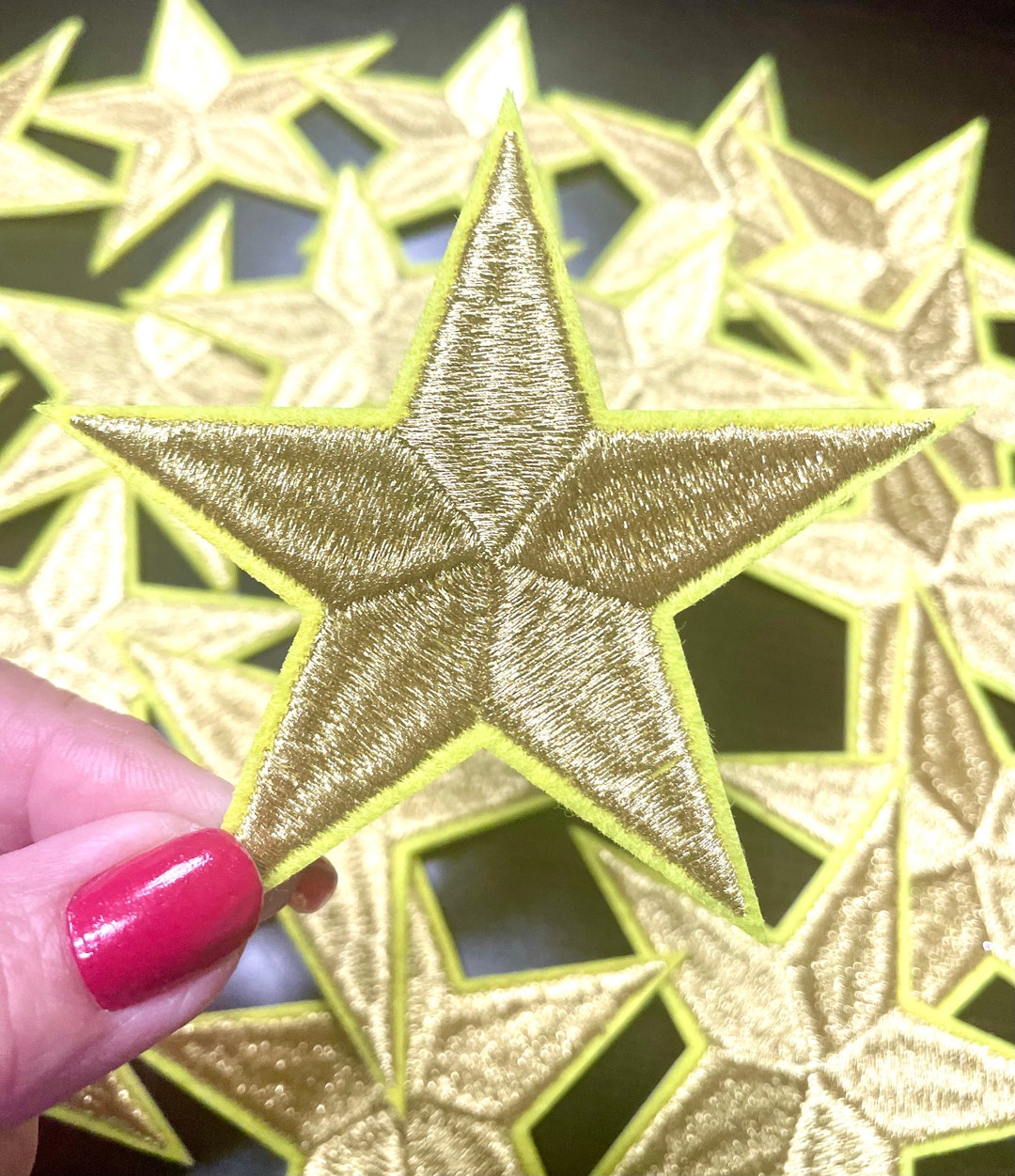 Star Patch, Embroidered Star Patch, Gold 3",iron on Patch, DIY, Trucker ...