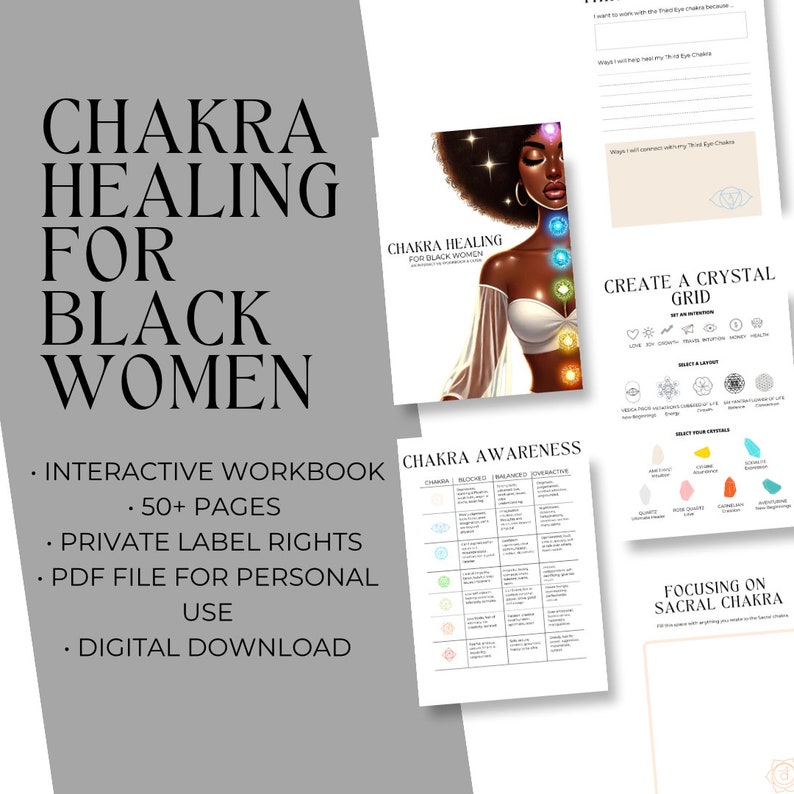 Digital Chakra Journal Digital Chakra Healing Workbook Spirtuality ...