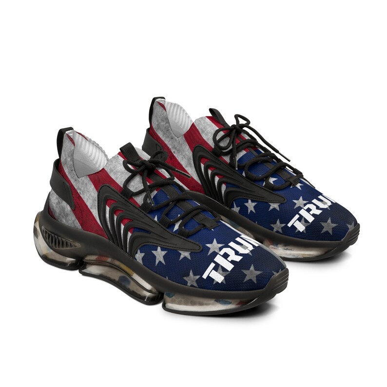 Trump American Flag Red White and Blue MAGA Men's Mesh Sneakers Shoes ...