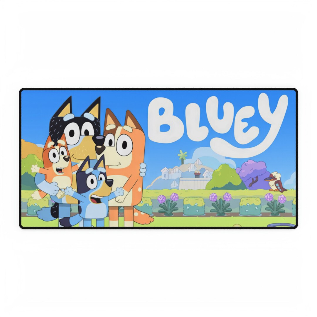 Bluey Cast Childrens Cartoon High Definition PC PS Video Game Desk Mat ...