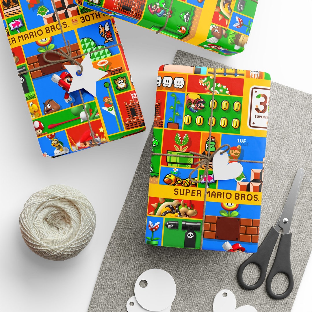 Mario Bros Super Luigi Game Cartoon Birthday Gift Wrapping Papers - Etsy