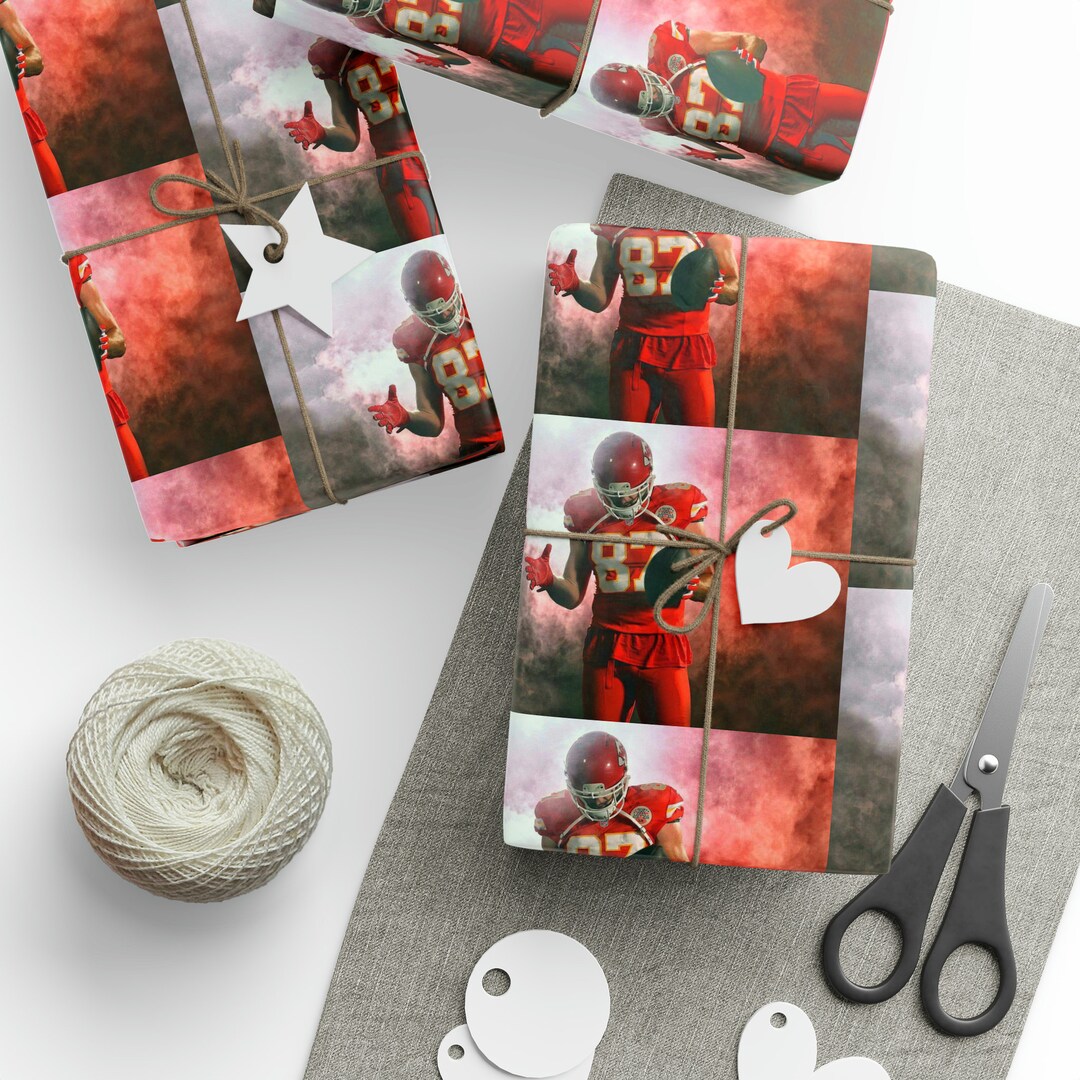 Travis Kelce Kansas City Chiefs Football Birthday Gift Wrapping Papers ...