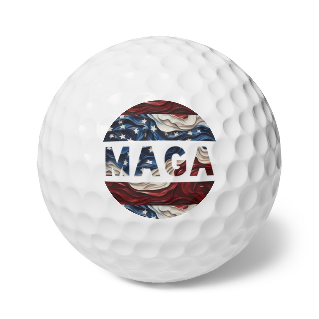 MAGA Red White and Blue Trump High Quality Golf Balls, 6pcs - Etsy