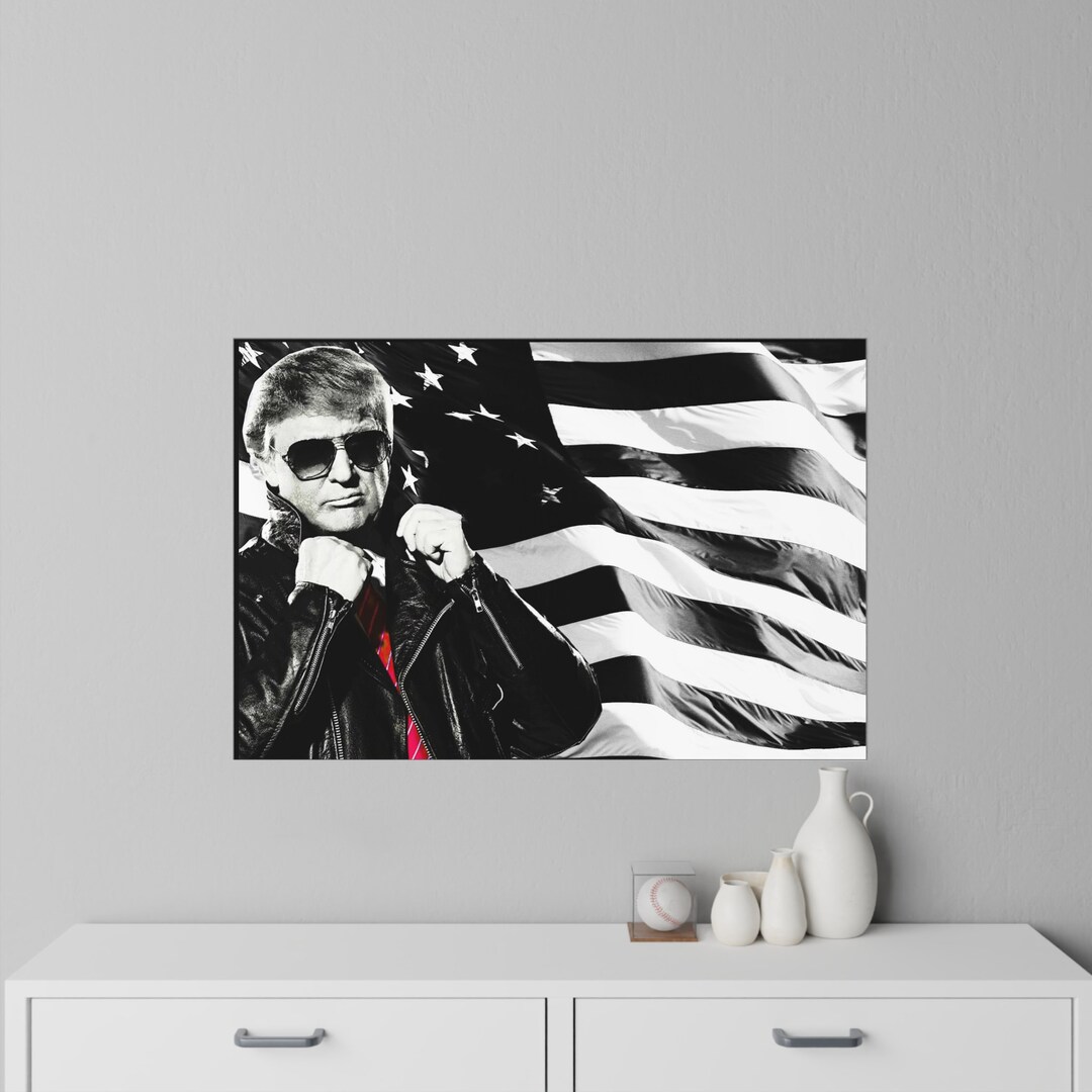 Donald Trump Cool Leather Jacket Style MAGA Wall Decals 3 Sizes - Etsy