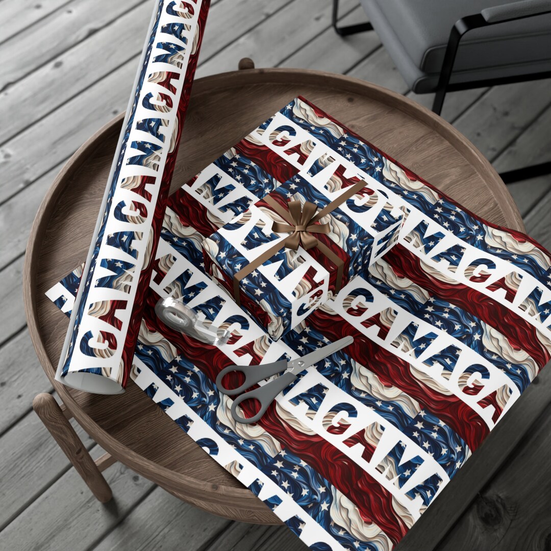 MAGA Christmas Gift Wrapping Paper - Etsy