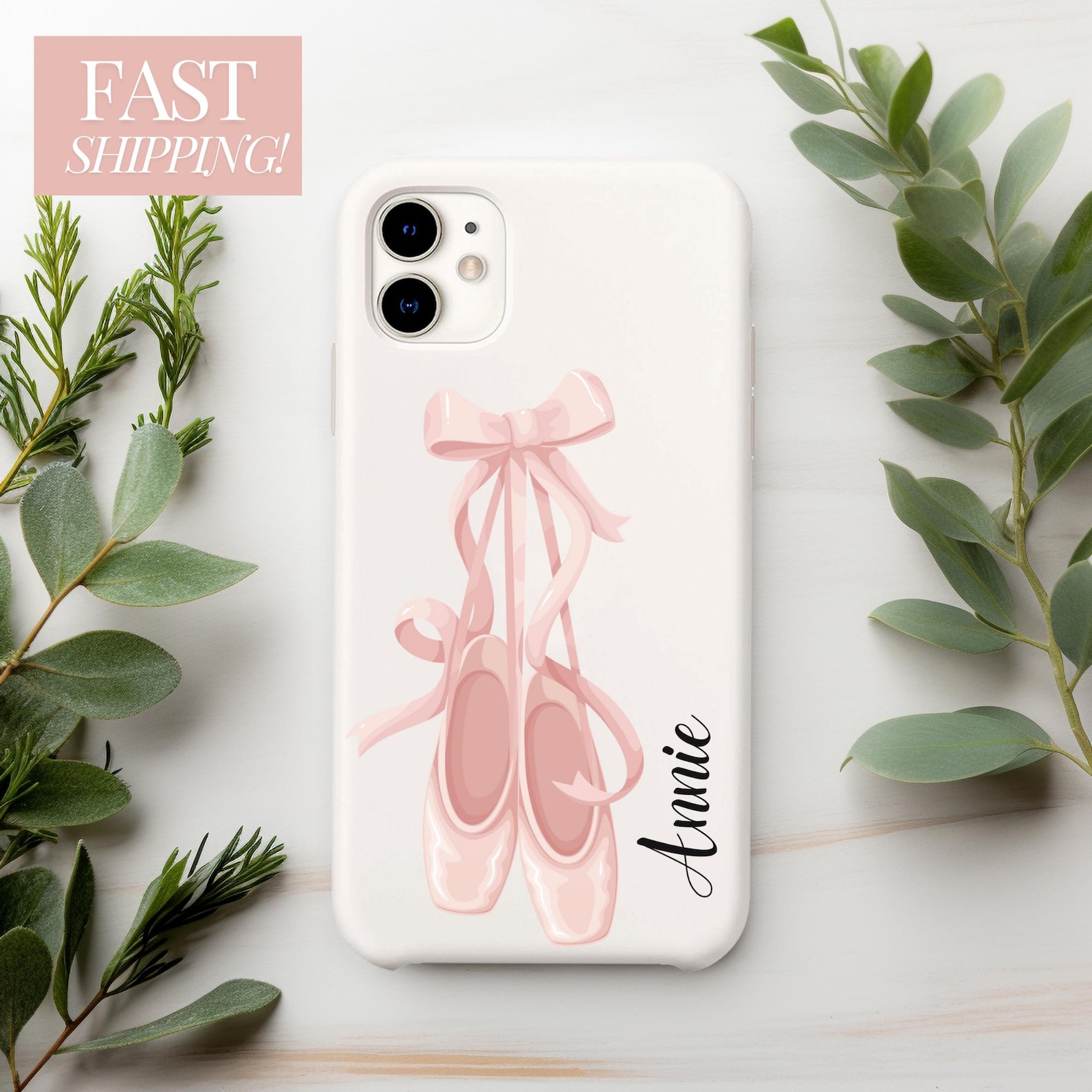 Phone Case Custom Ballet Slippers Design Gift for Ballerina Coquette ...