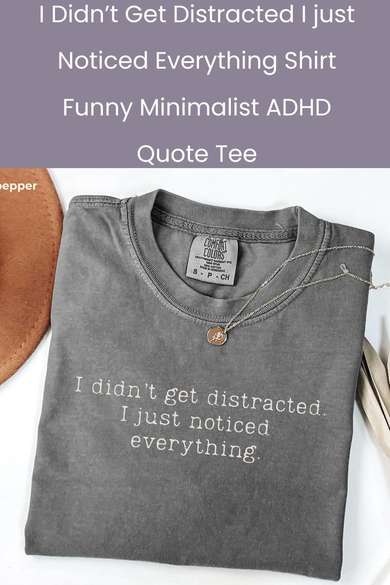 Funny ADHD Meme Shirt Funny ADHD Shirt Minimalist Quote Tee ...