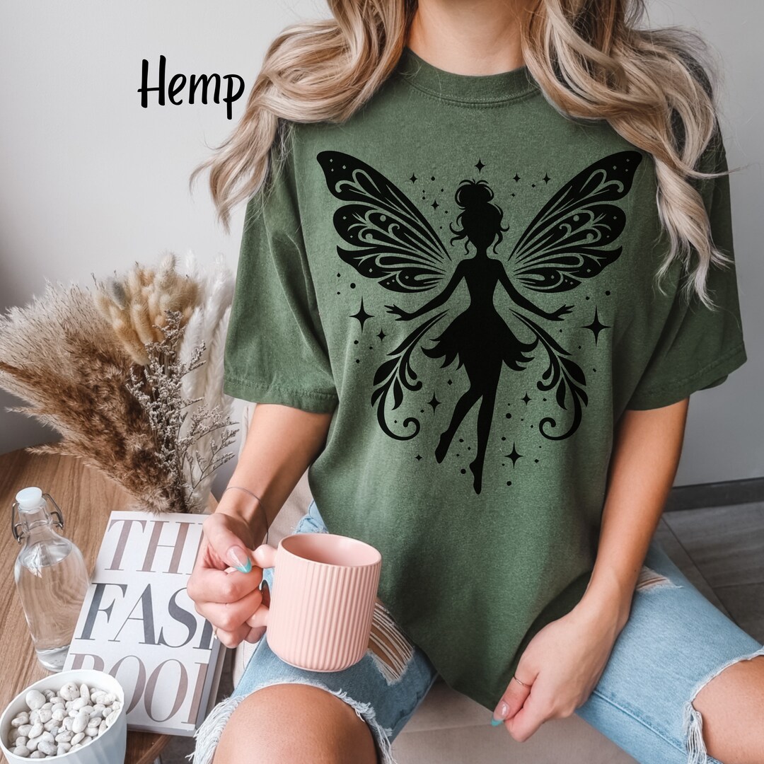 Fairy Silhouette Shirt,fantasy Fairy Shirt,dark Academia Shirt ...