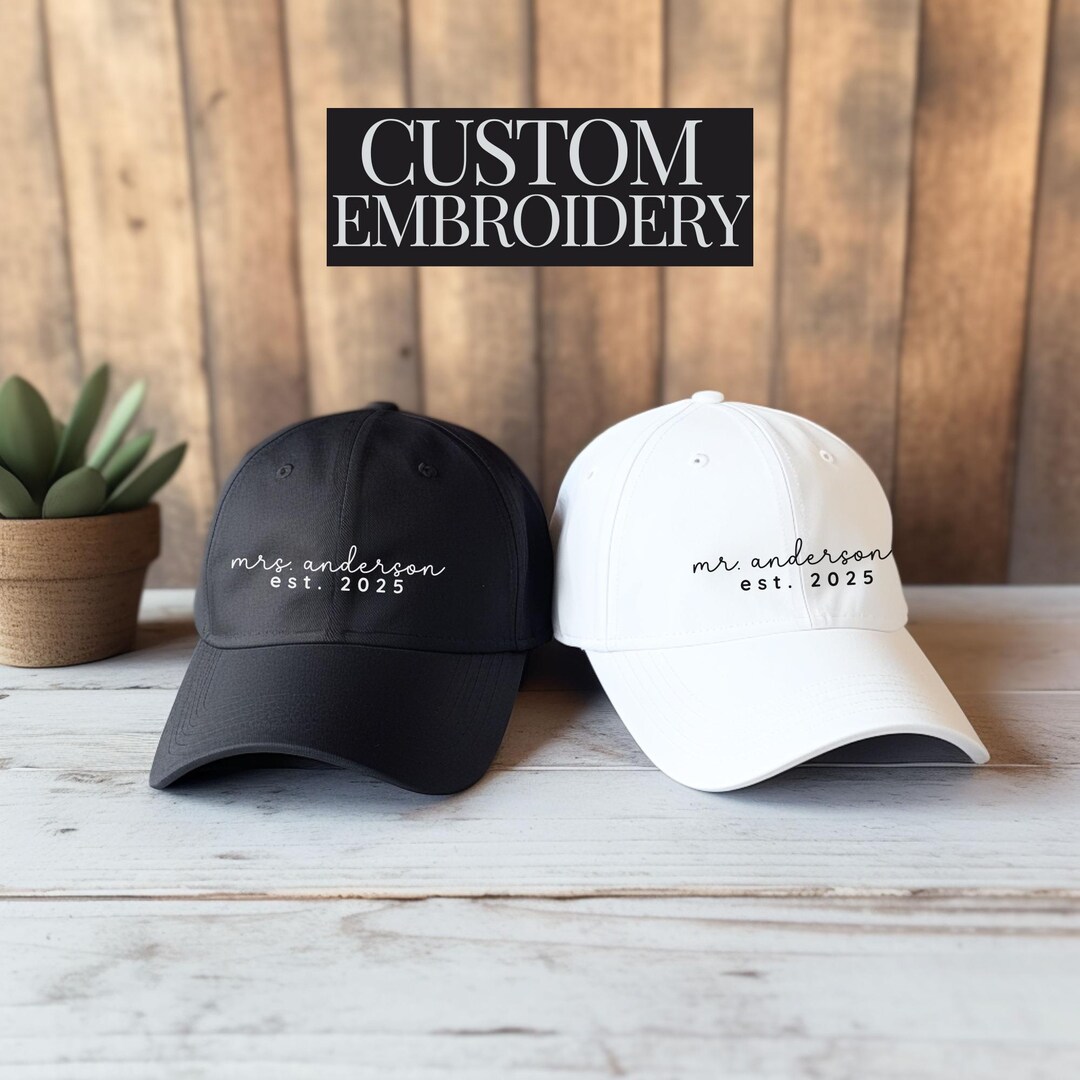 Personalized Mrs Hat Custom Wedding Gift Newlywed Gift Idea Wedding ...