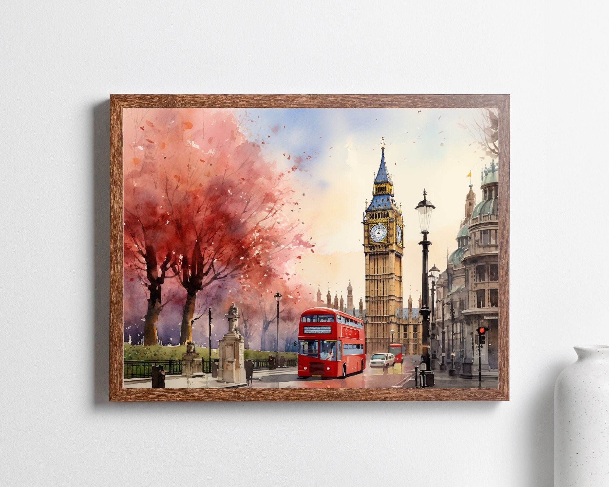Watercolor London Print, London Big Ben Print, England Travel Print ...
