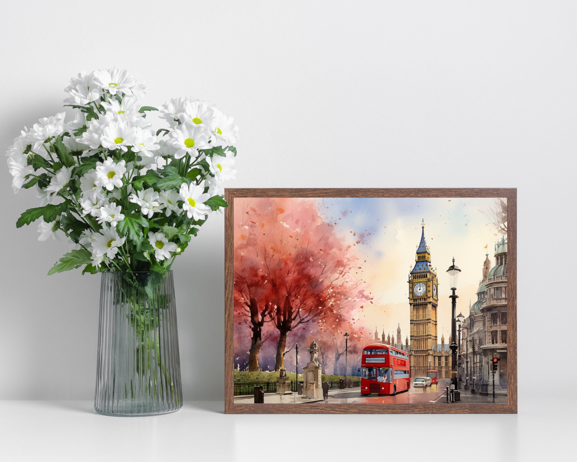Watercolor London Print, London Big Ben Print, England Travel Print ...
