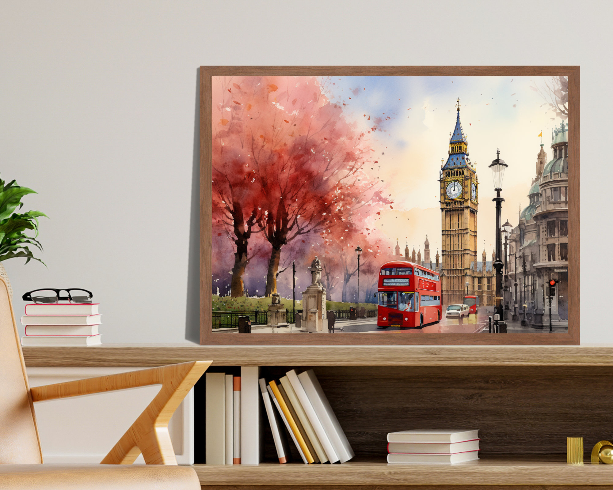 Watercolor London Print, London Big Ben Print, England Travel Print ...