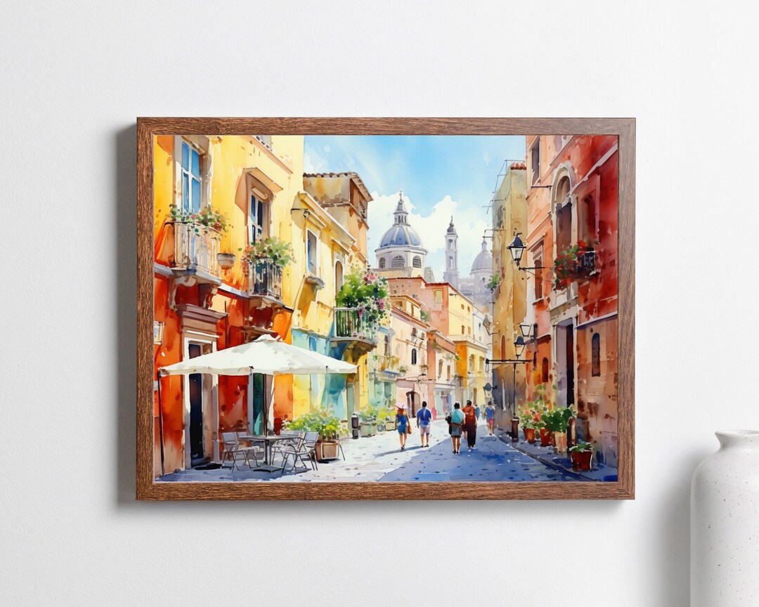 Rome Travel Print, Rome Watercolor Print, Italy Artwork, Europe Travel ...
