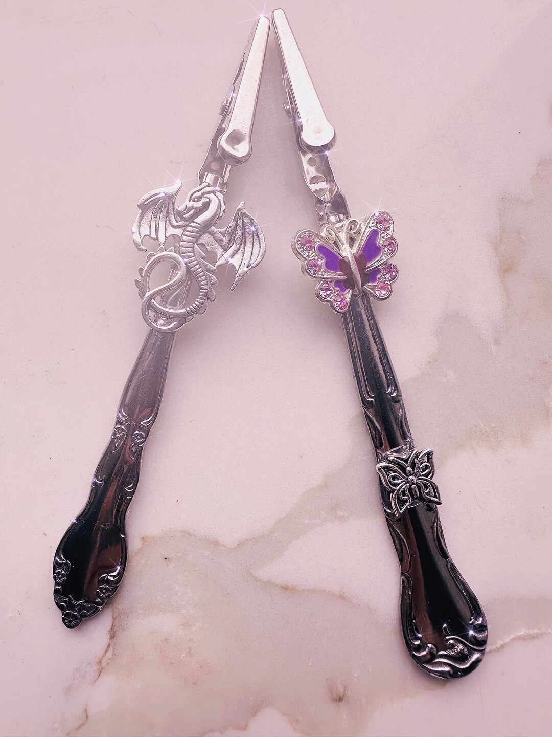 ATM Card Clips Spoon ,vintage Silverware,handy Multiuse Tool Long Nail ...