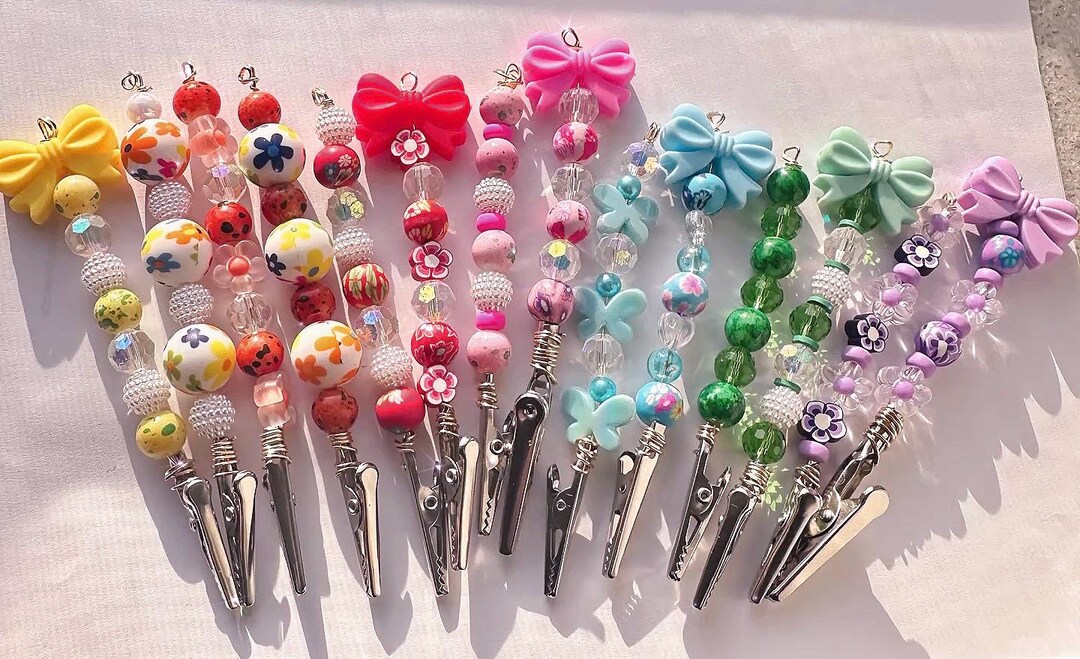 Beaded ATM Card Grabber Clip: Long Nail Helper With Bow Charm - Etsy