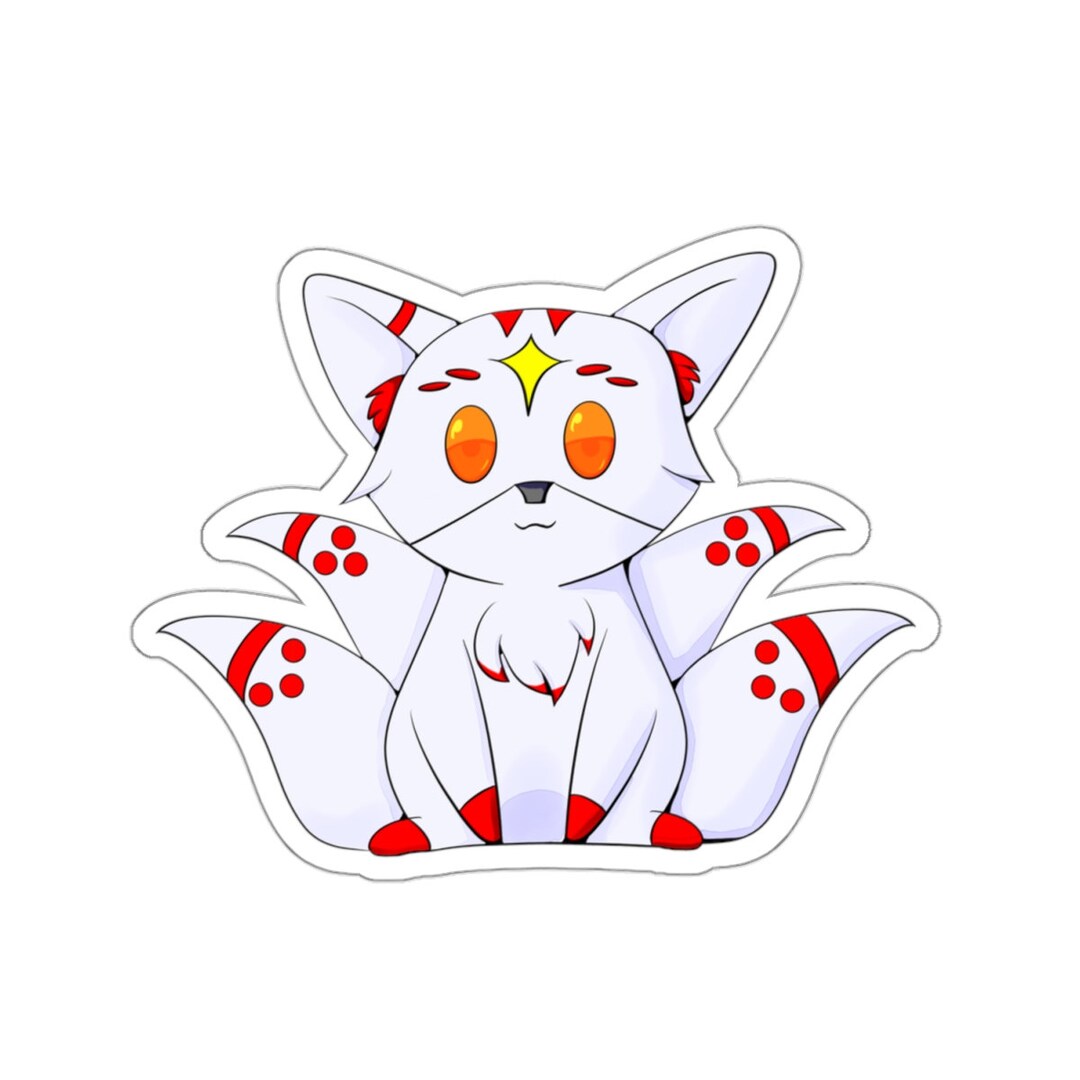 Kitsune White Sticker - Etsy
