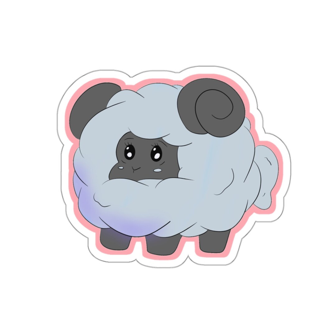 Fluffy Sheep Sticker - Etsy