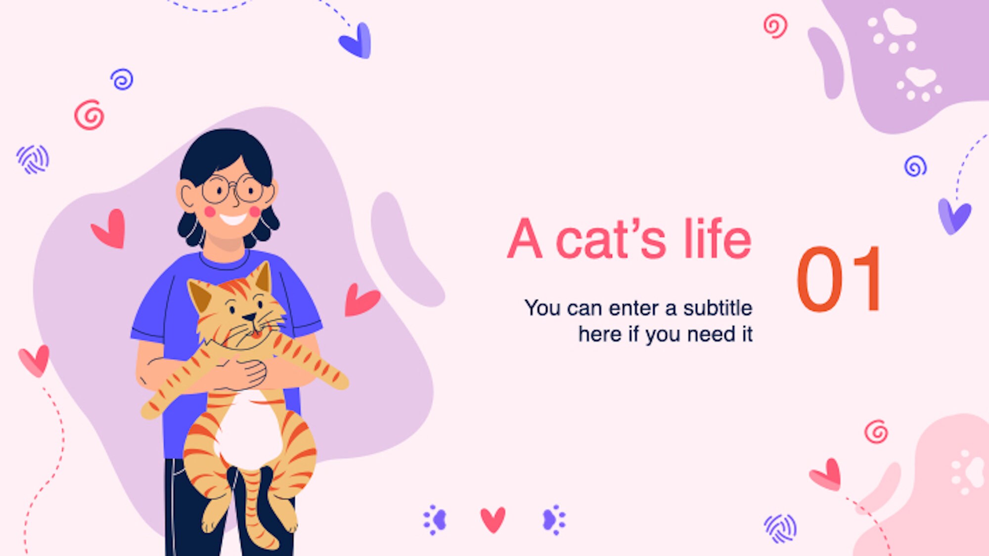 Whimsical Cat-themed Powerpoint Presentation Template - Fun & Colorful ...