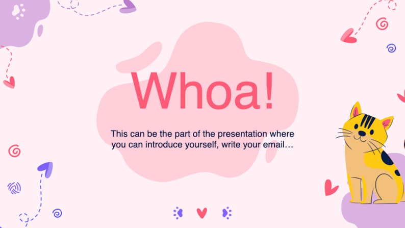 Whimsical Cat-themed Powerpoint Presentation Template - Fun & Colorful ...