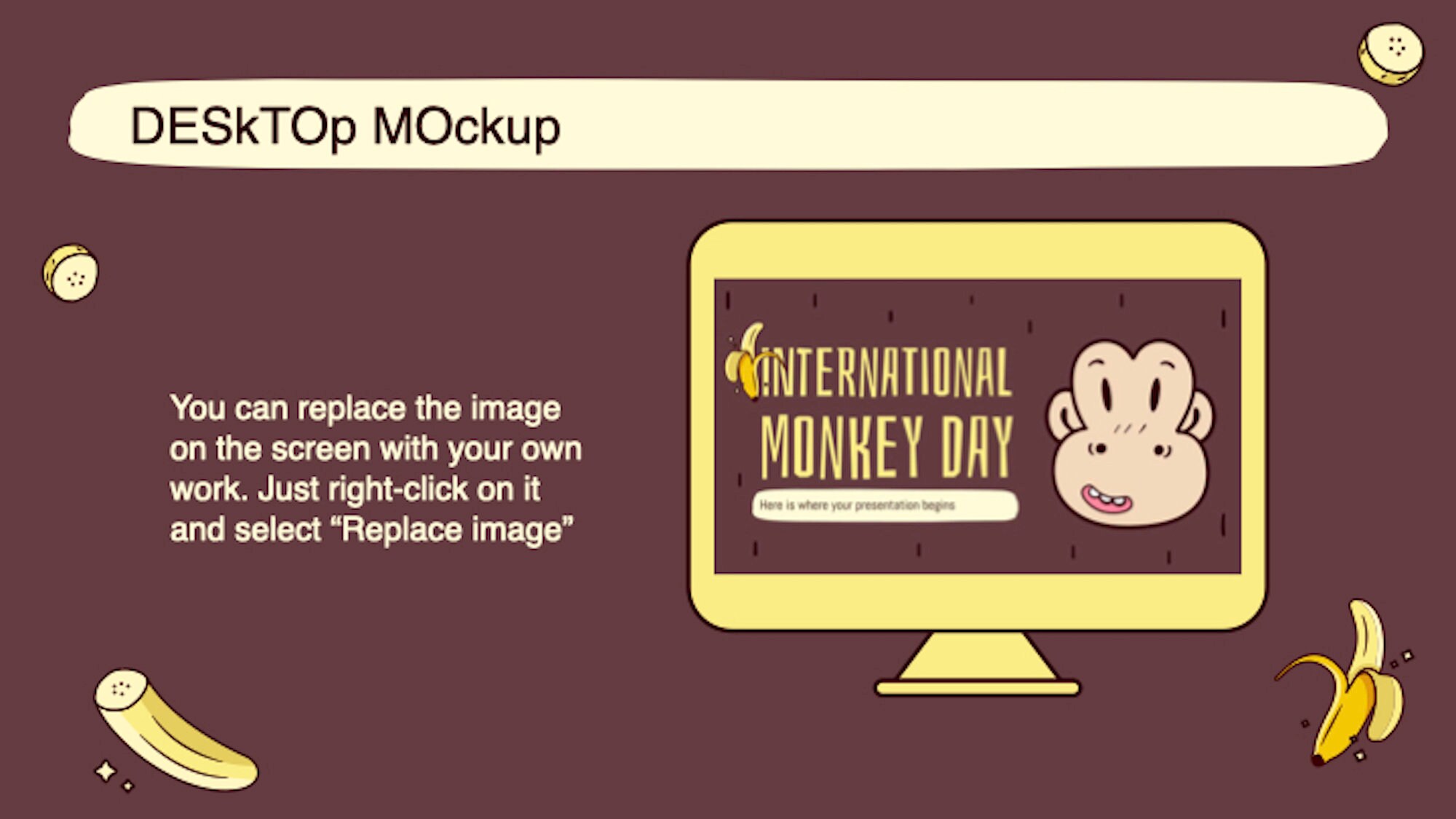 Editable International Monkey Day Powerpoint Presentation Template ...