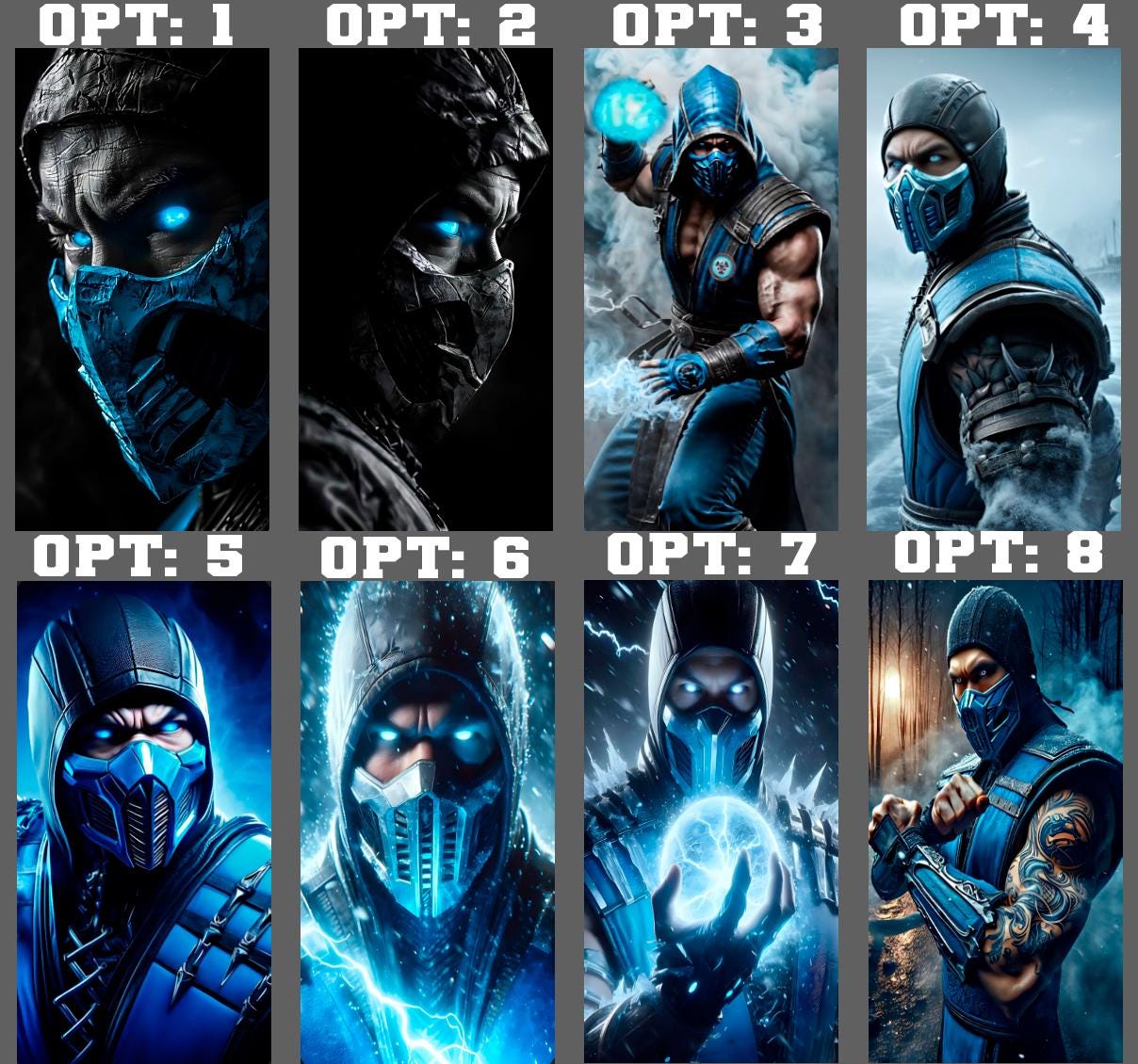 Sub-zero Fighter Collection Custom Vehicle Pillar Decals Wrap. Pick ...