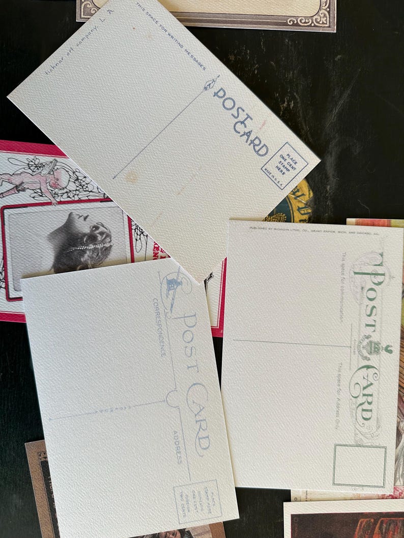 Romantic Vintage-inspired Postcard Set - Etsy