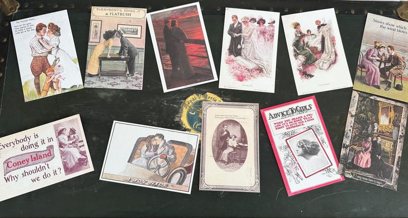 Romantic Vintage-inspired Postcard Set - Etsy