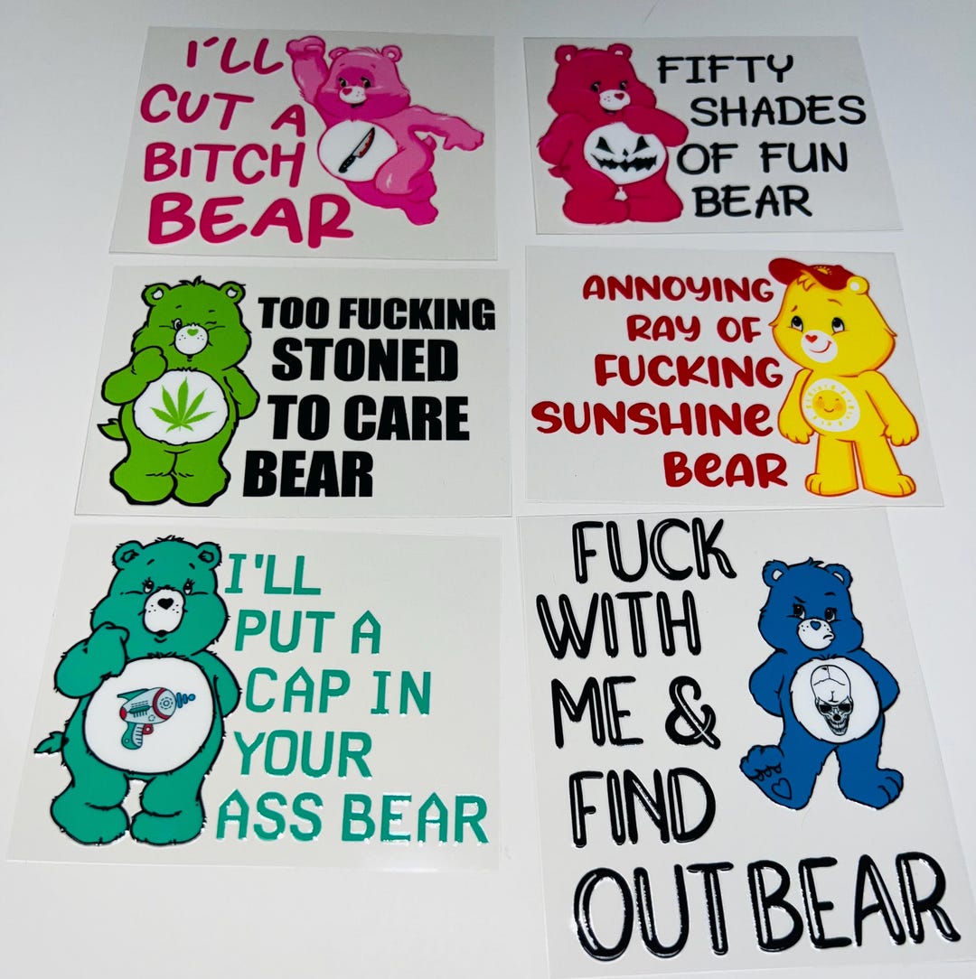 Swear Bears UV DTF Decals! - Etsy