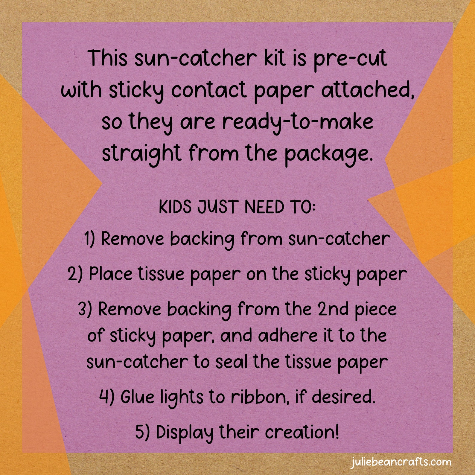 Christmas Lights Sun-catcher Craft Kit for Kids – DIY Holiday ...