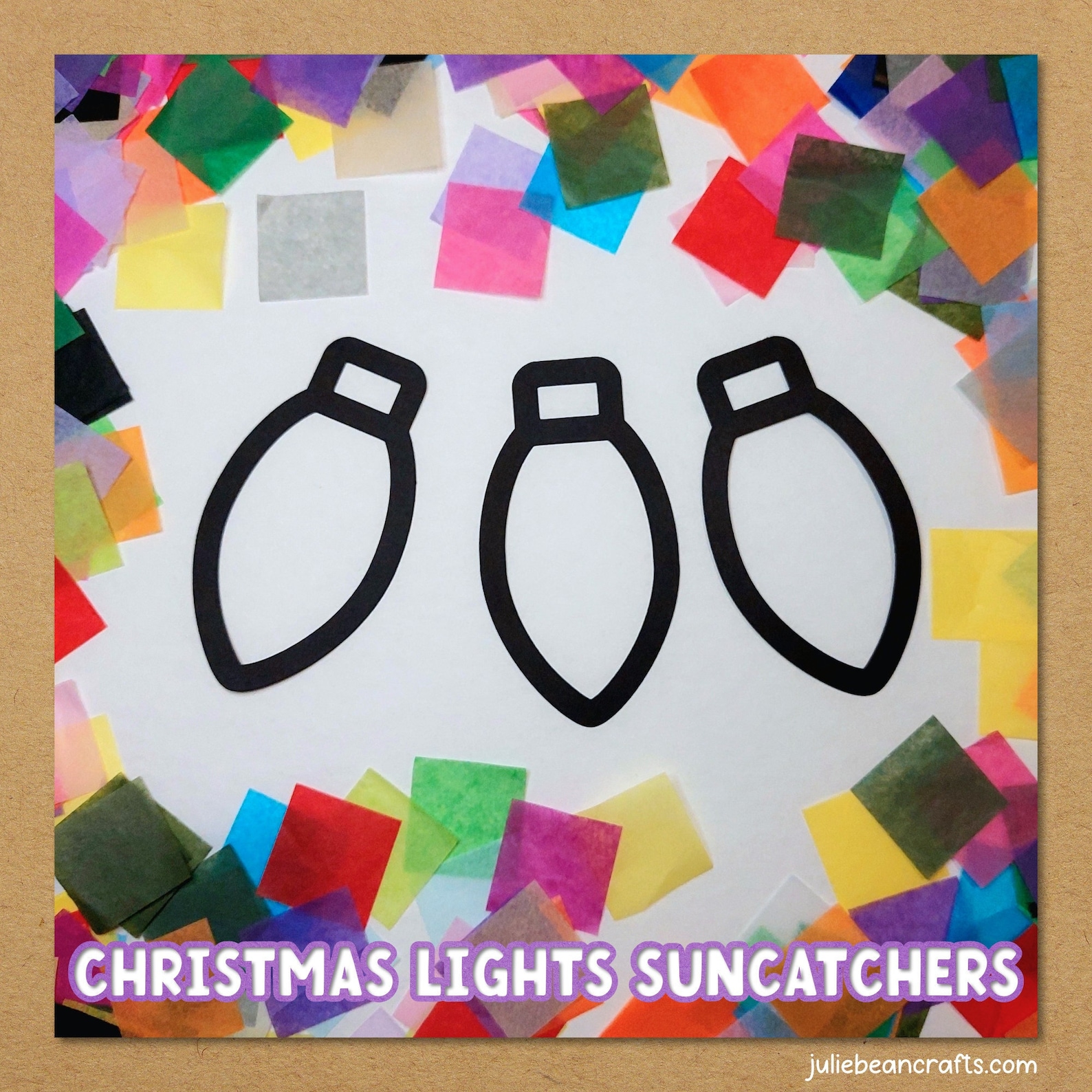 Christmas Lights Sun-catcher Craft Kit for Kids – DIY Holiday ...