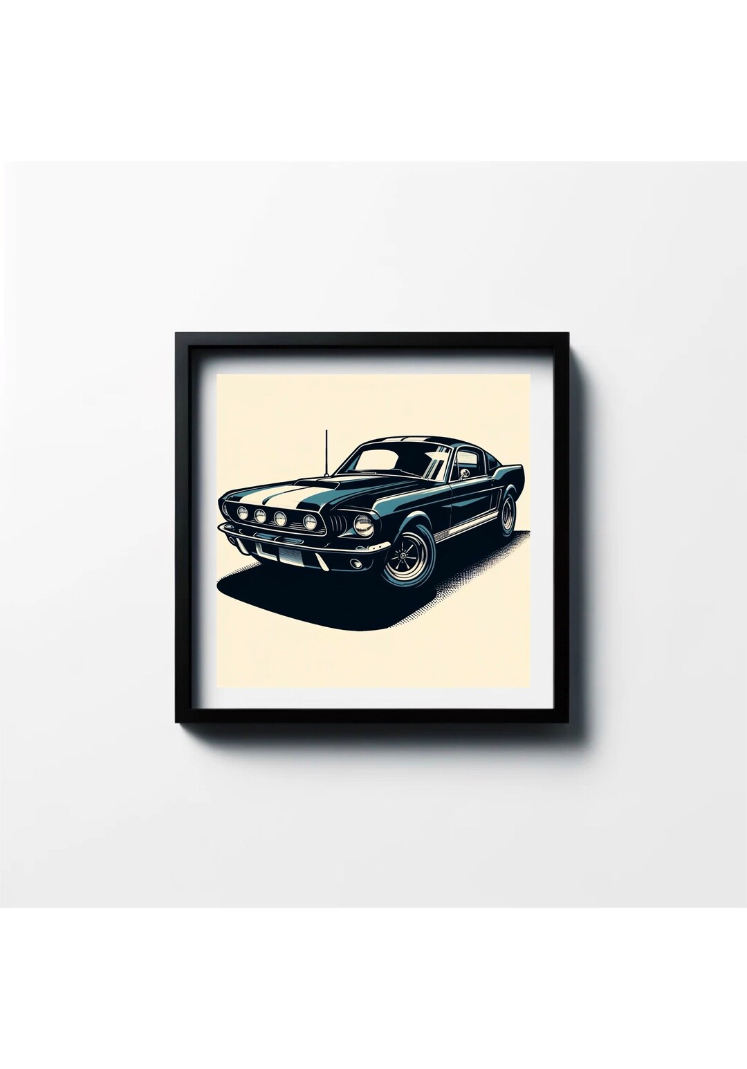 Blue Mustang Art Print - Etsy