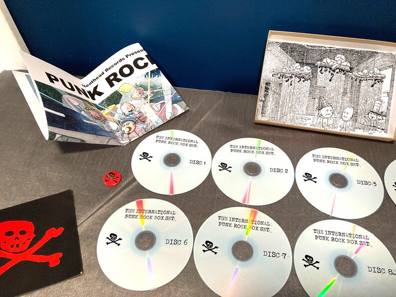 Punk Rock Box Set 10 Cds, 300 Punk Rock Bands. Poster, Punk Stickers ...