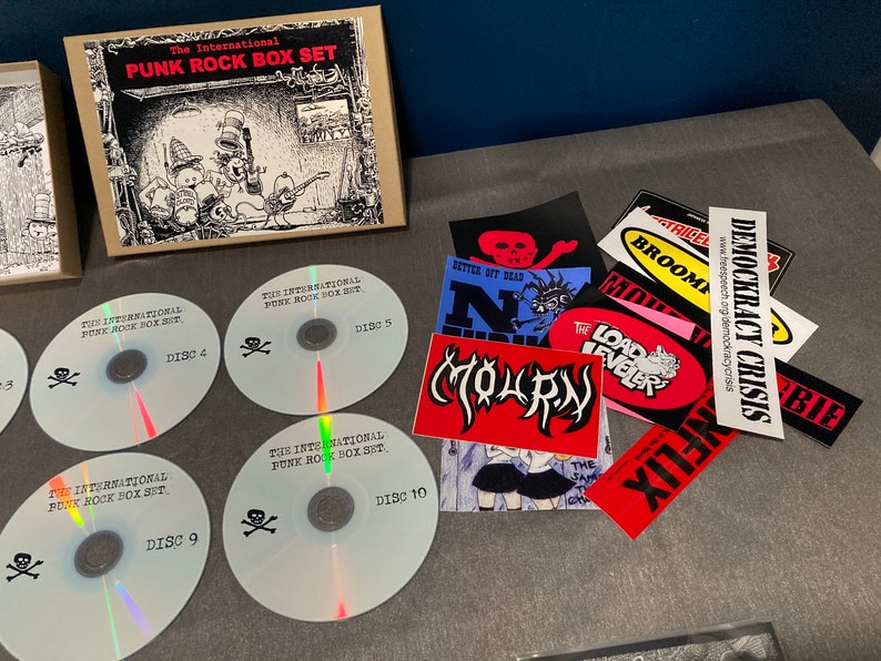 Punk Rock Box Set 300 Bands, 10 Cd Set Collection. Poster, Stickers ...