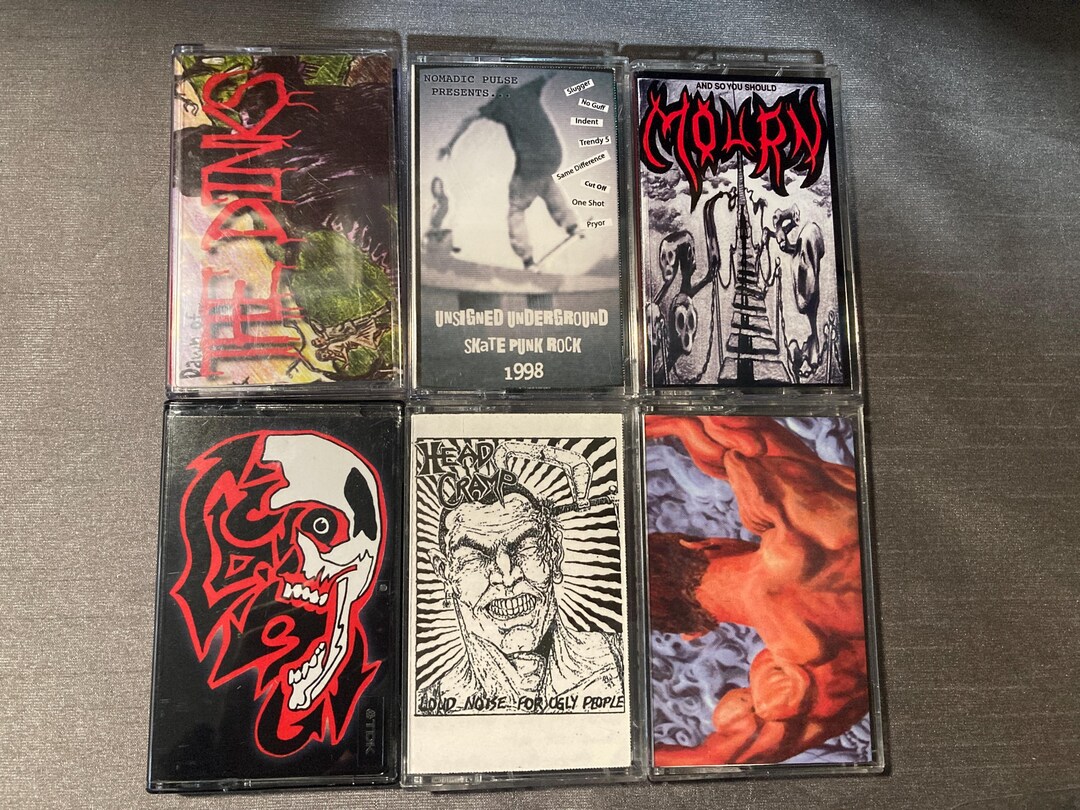 Vintage 90s Punk Rock & Heavy Metal Cassette Tape Lot: 6 Rare Tapes ...