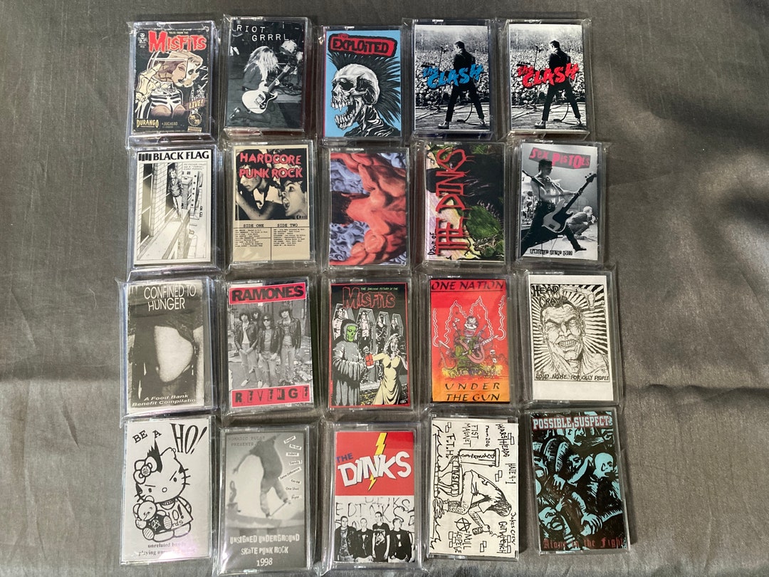 20 Punk Rock Cassettes: Black Flag, Misfits, Sex Pistols, Exploited ...