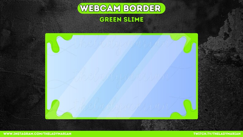 Green Slime Webcam Border - Etsy