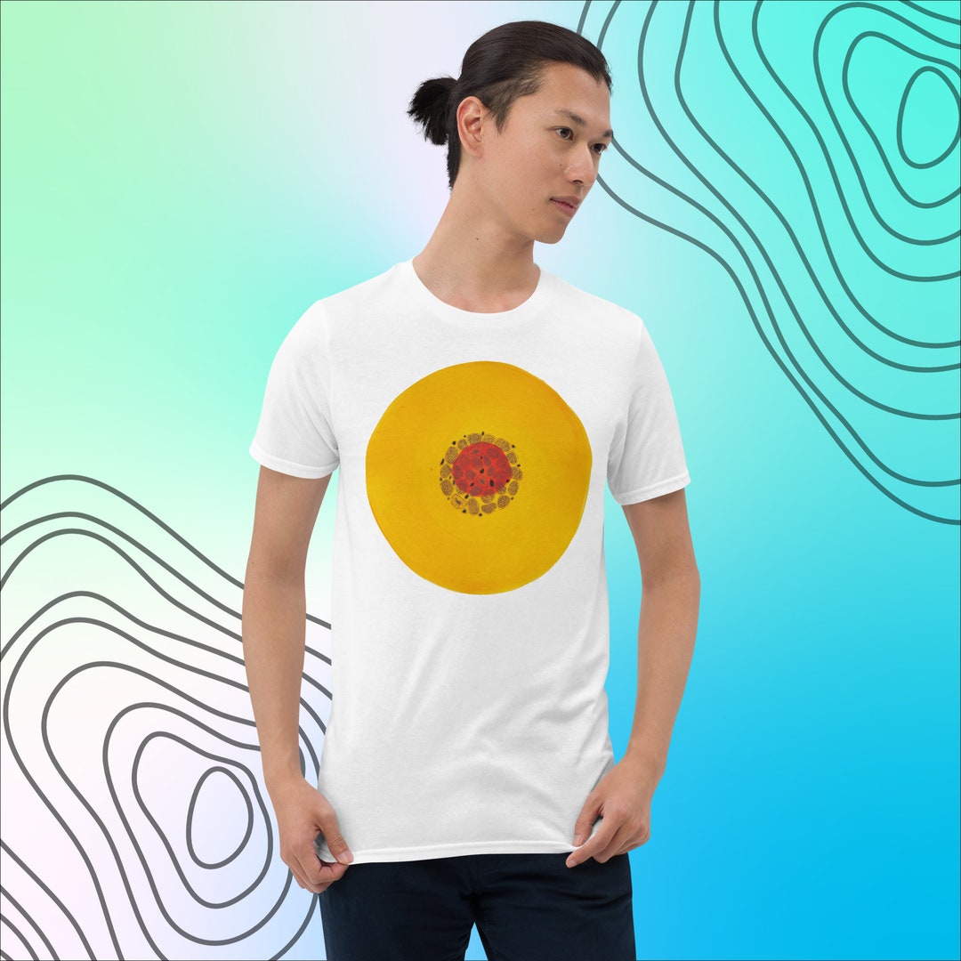 INITIATION, Yellow Bindu Unisex White T-shirt, South Asian Apparel ...