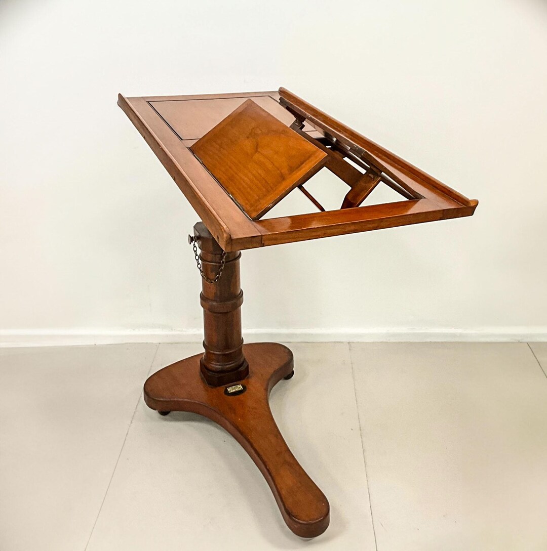Antique Rise & Fall Reading Table - Etsy UK