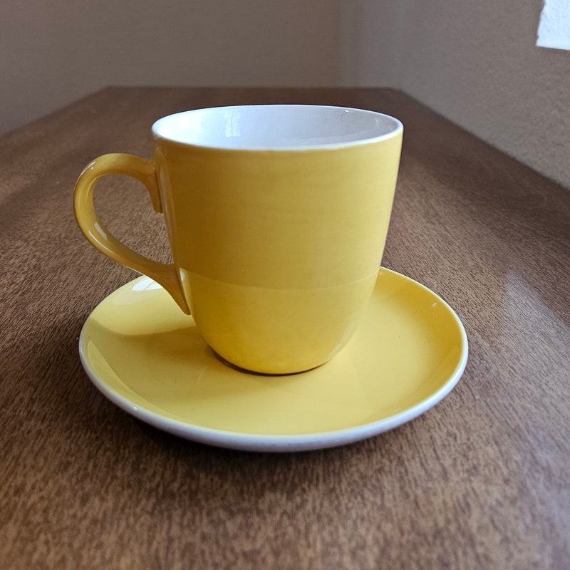 Yellow Tea Cup Set - Etsy