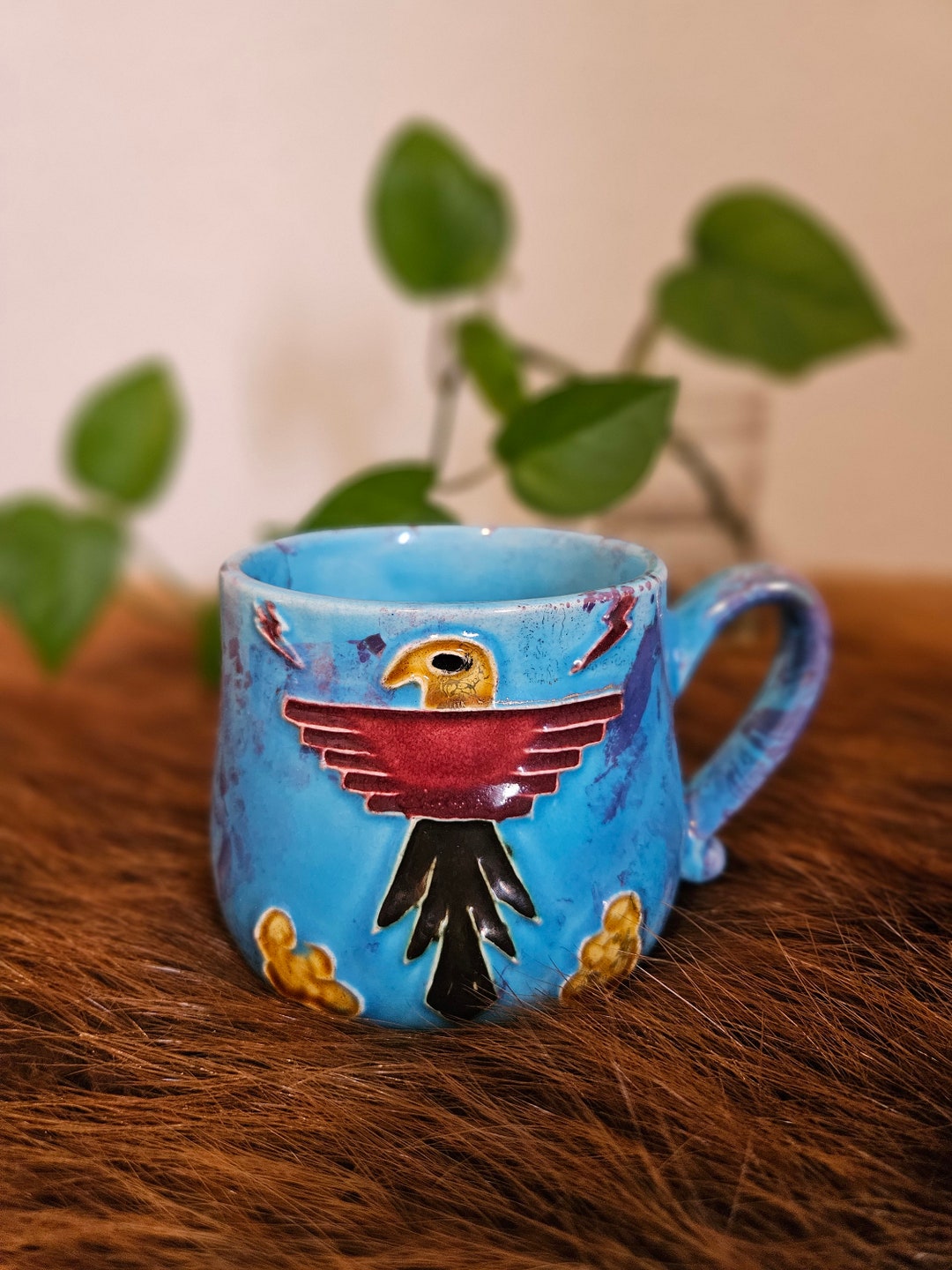 Native American Thunderbird Mug, Turquoise Mug, Southwestern Mug ...