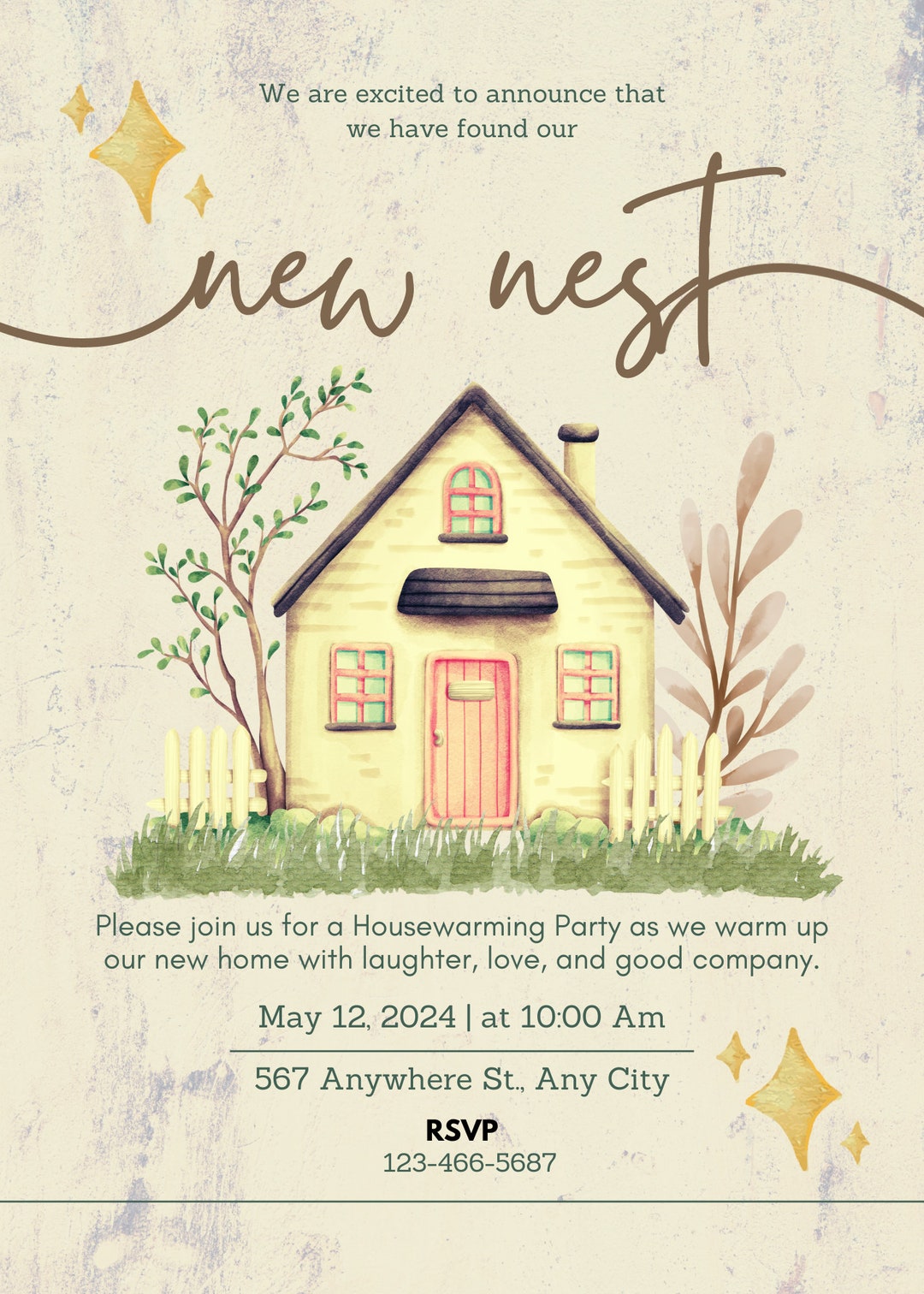 Editable Rustic X Pro Plus Housewarming Invitation - Etsy