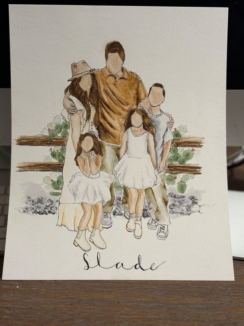 CUSTOM Faceless Family Portraits - Etsy