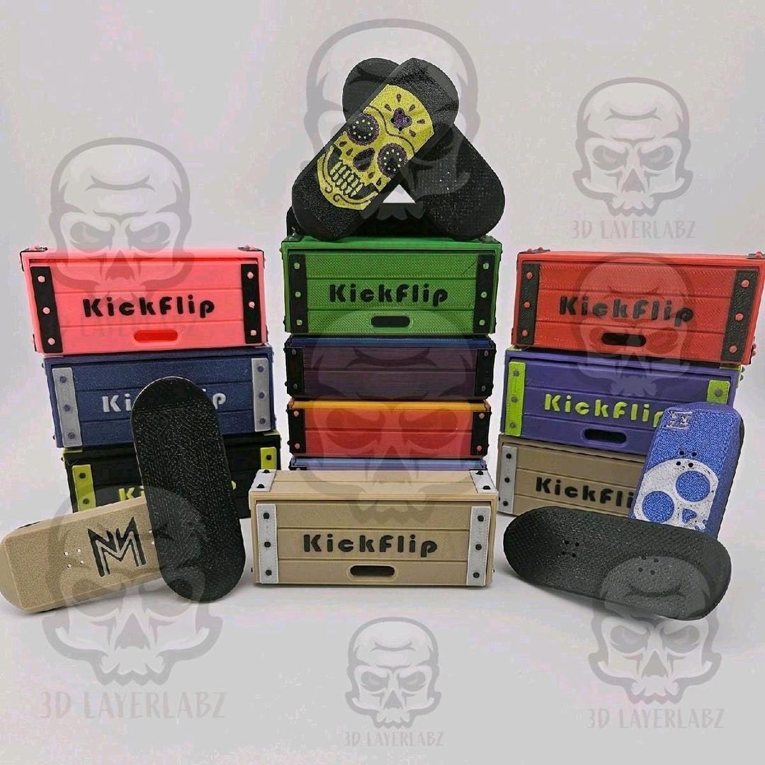 Magnetic Kickflip Fidget Toy With Locking Crate - Etsy