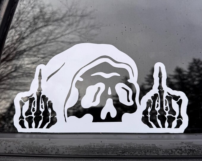 Peaking Grim Reaper Decal - Etsy
