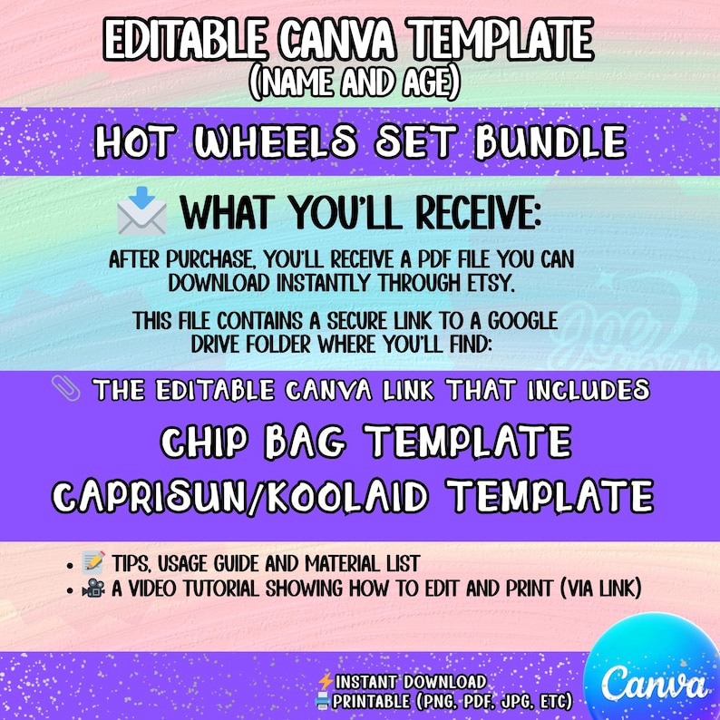 Hot Wheels Birthday Party Templates: Chip Bag and Caprisun Kool Aid ...
