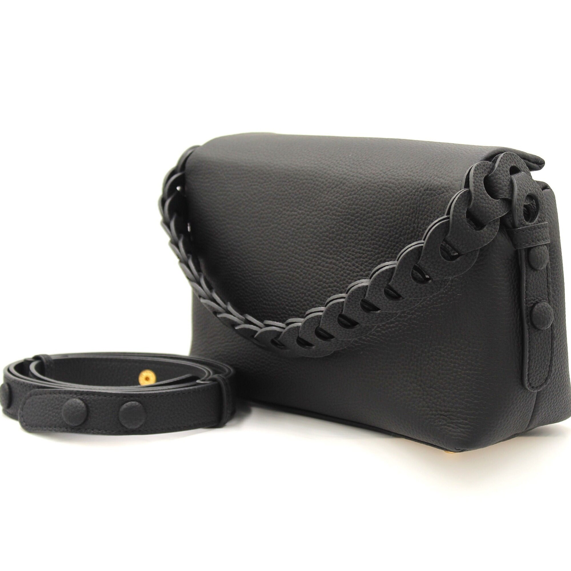 Leather Crossbody Bag for Essential Items With Braided Straps, Women's ...